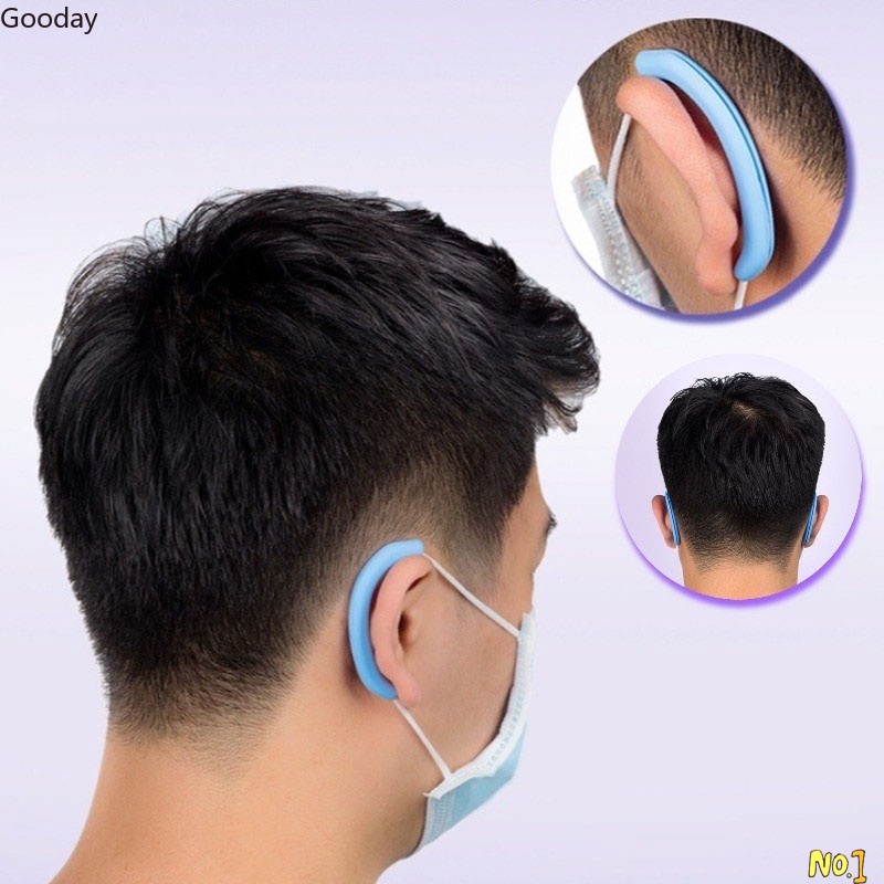 Pair Non-slip Silicone Mask Ear Hook Soft and Pain-proof Mask Ear ...