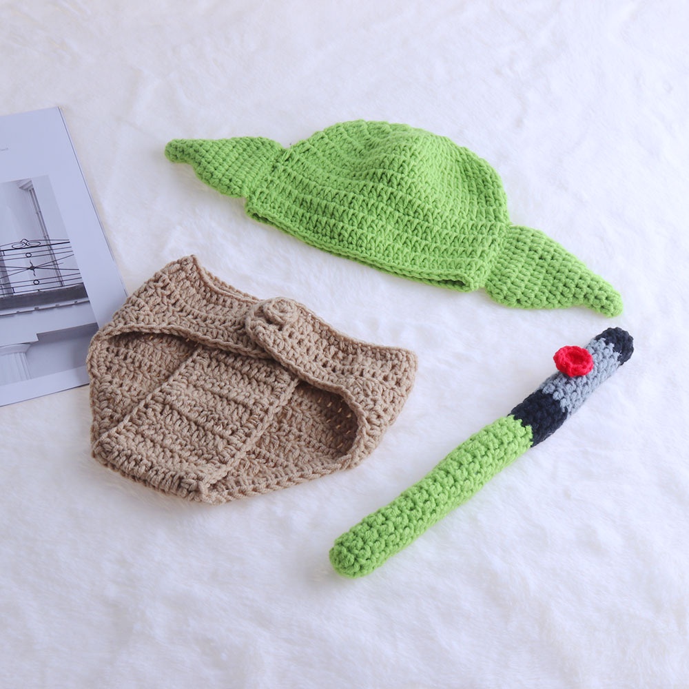 0-6 Month Old Infant Turban Newborn Cosplay Star Wars Baby Yoda Costume ...
