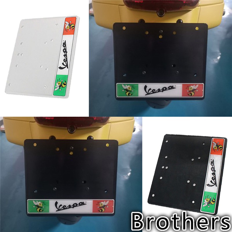 Motorcycle License Plate Holder Frame For Vespa Model GTS LX LXV Sprint ...