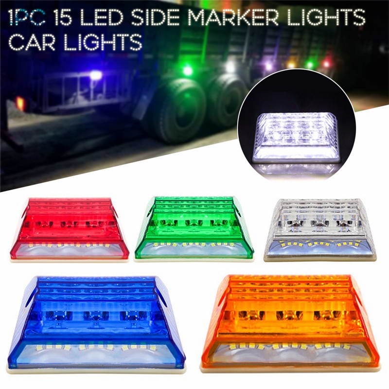 OM 1PC 15 LED Side Marker Lights Car Lights Warning Tail Light Auto ...