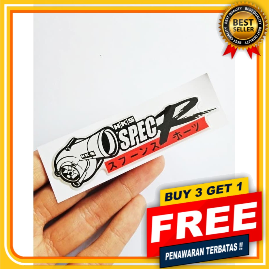 Hks SPEC R EMBLEM FLEXIBLE embossed RESIN CAR STICKER | Shopee Philippines