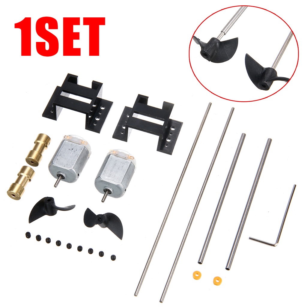 130 Strong Magnetic Double Motor Shafts+Propeller DIY Model Kit For RC ...
