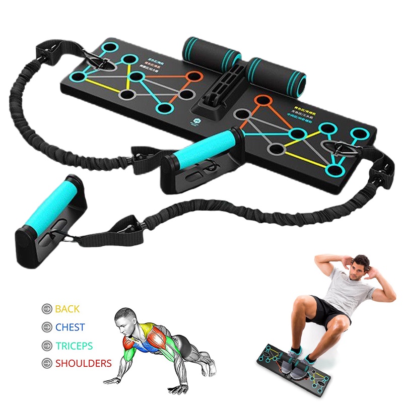 Multi-Function Push Up Board Foldable Push Up Rack Bar Pull Rope ...