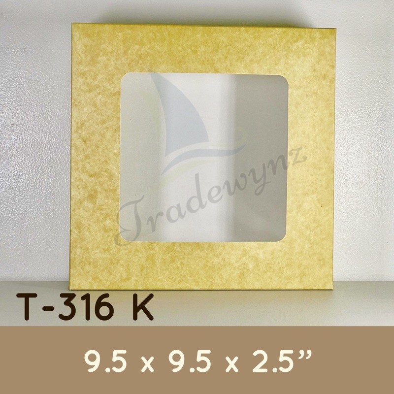 9.5x9.5x2.5 inch Pie Pastry Box w/ Window | Pie Box | Kraft Box ...