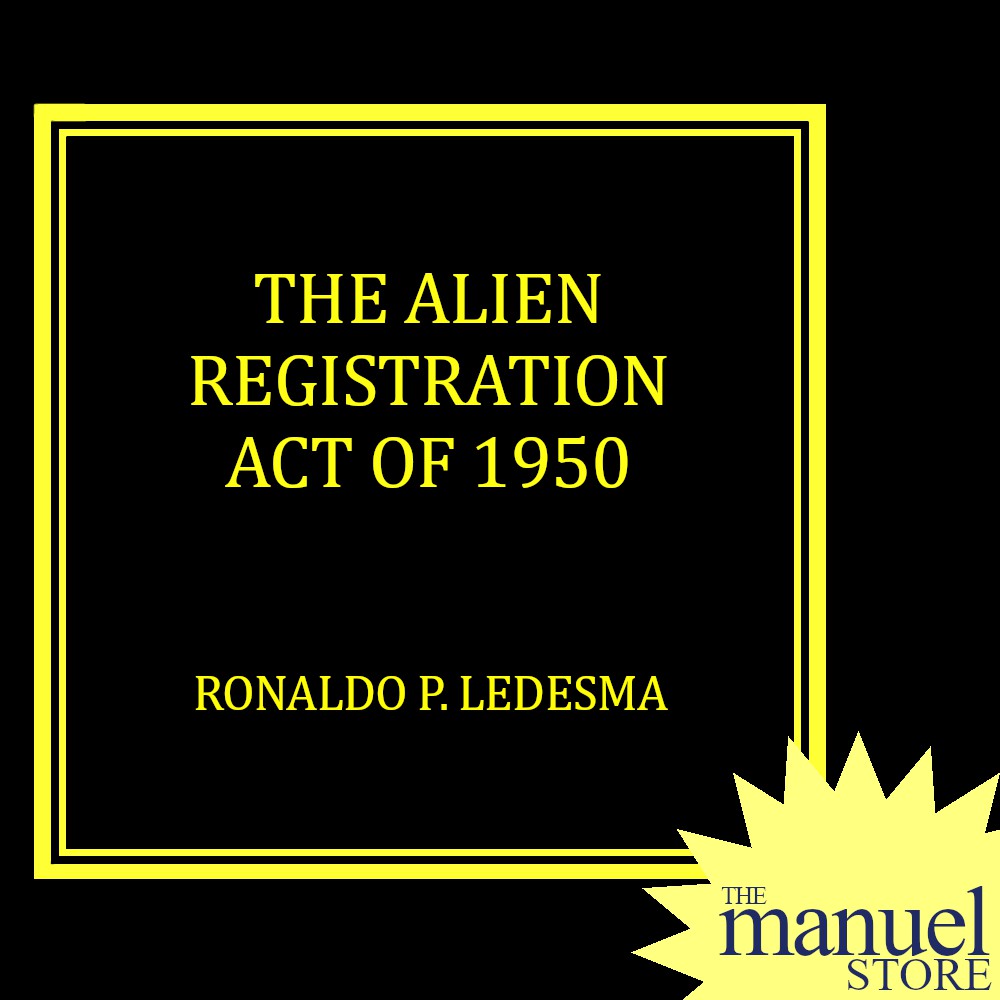 Ledesma (2017) - Alien Registration Act of 1950 - Law | Shopee Philippines