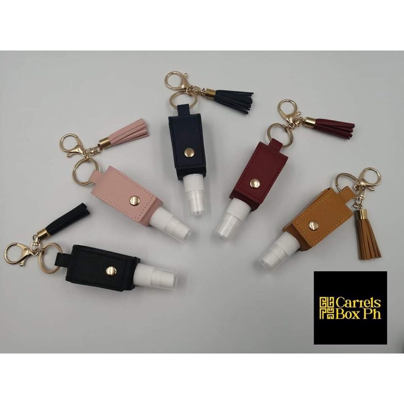Leather Spray Bottle Holder/30ml Keychain Bottle/Alcohol Spray Bottle ...