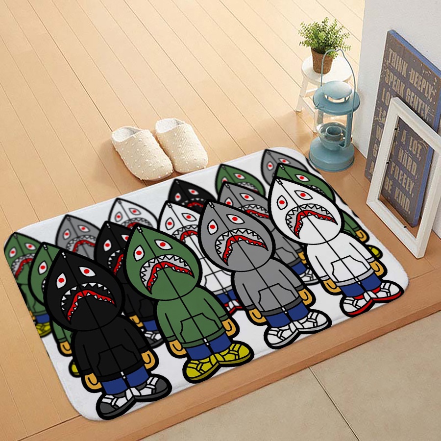 Bape Printed Floor Carpet For Kids Room Bedroom Decoration Balcony Anti ...