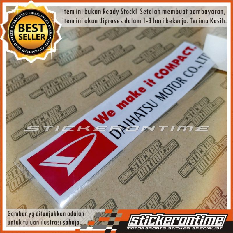 Daihatsu Car Sticker Tampal From Inside | Shopee Philippines