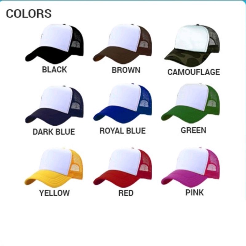 Sublimation Mesh Cap (10PCS) Plain Trucker Snapback Baseball Cap ...