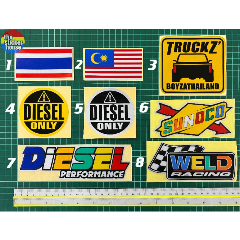 DIESEL PERFORMANCE/DIESEL ONLY/TRUCKZ FLAG FLAG/SUNOCO/WELD RACING ...