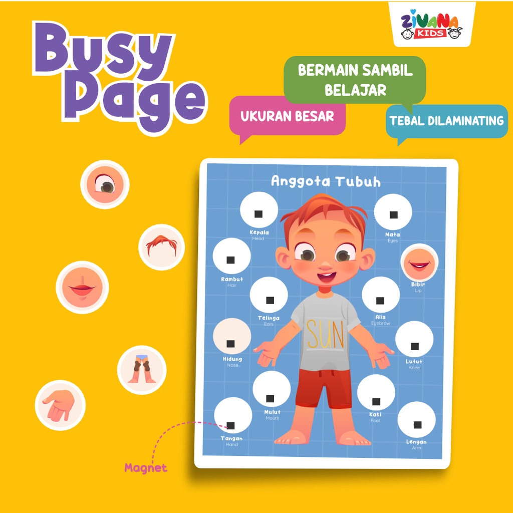 A Kids - Busy Page Boy Limb Toys Montessori Educational Board Game Kids ...