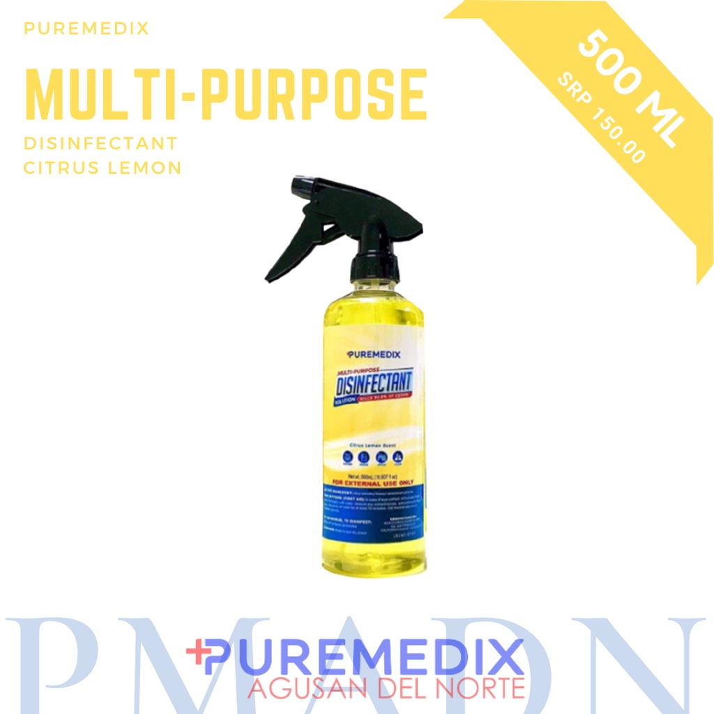 Puremedix Multi Purpose Disinfectant Solution (500ml Spray) | Shopee ...