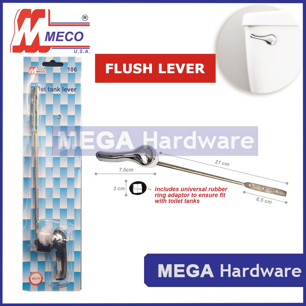 MECO Toilet Flush Tank Accessories(Rubber Flapper, Push Button, Tank ...