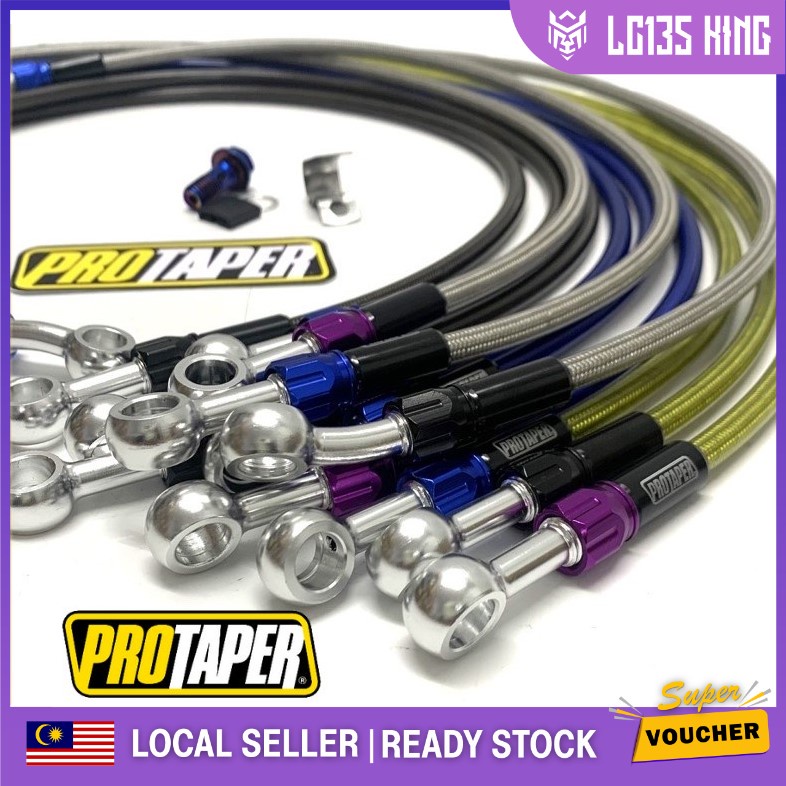 PROTAPER NEW V3 CNC STANLESS STEEL UNIVERSAL BRAKE HOSE + SCREW Y15 ...