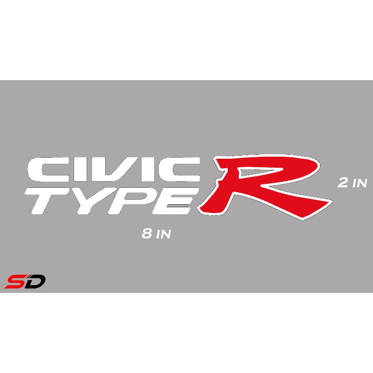 Civic Type R Door Decal Set (2pcs) | Shopee Philippines