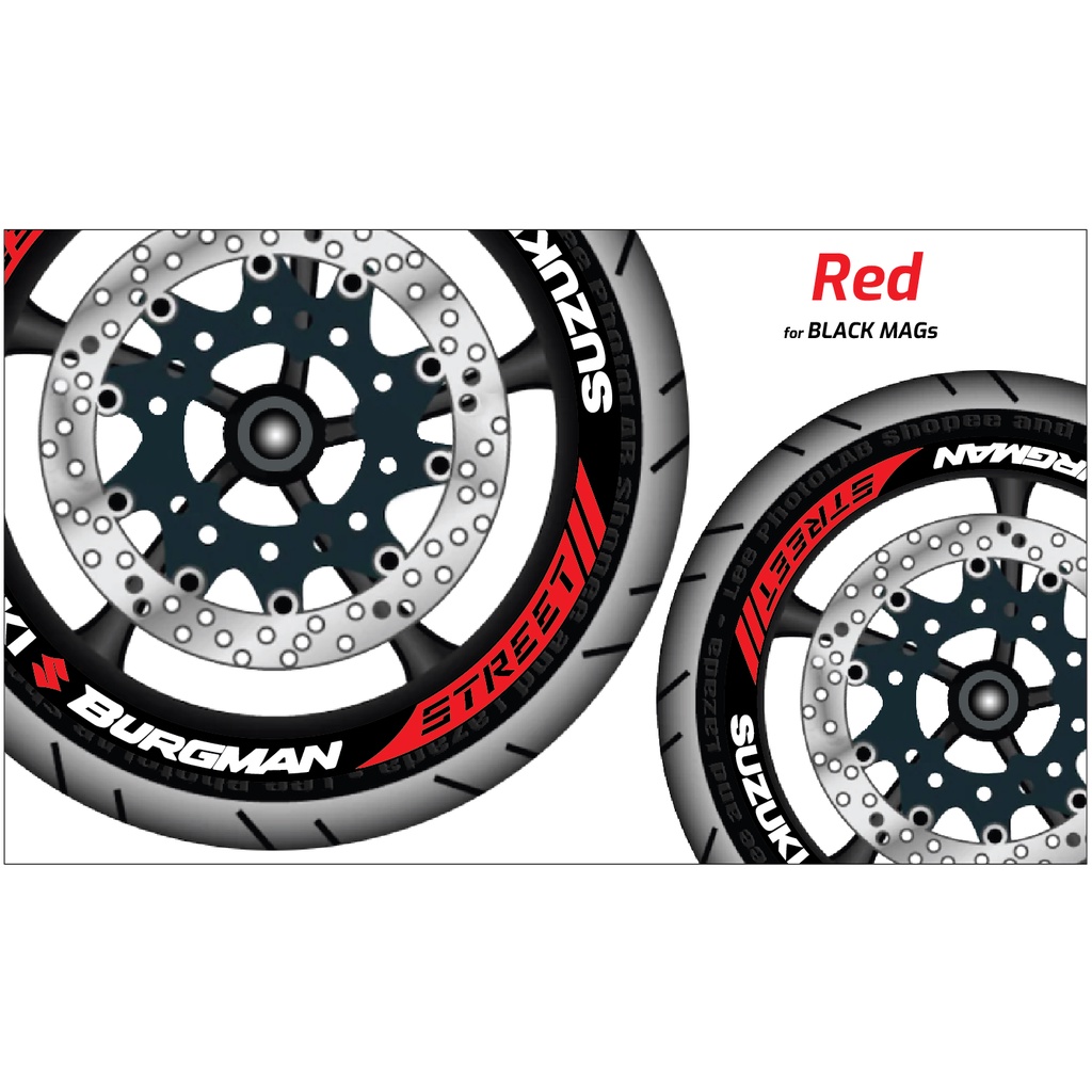 Suzuki Burgman MAGs Sticker Front & Back (set A) | Shopee Philippines