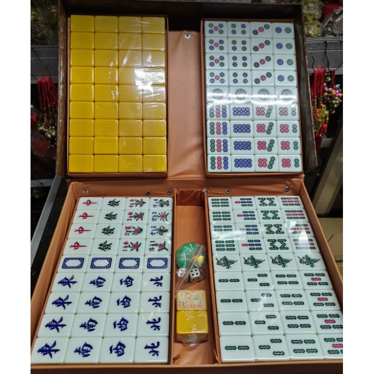 Mahjong Set Yellow Jumbo Sized Available with or without numbers in ...