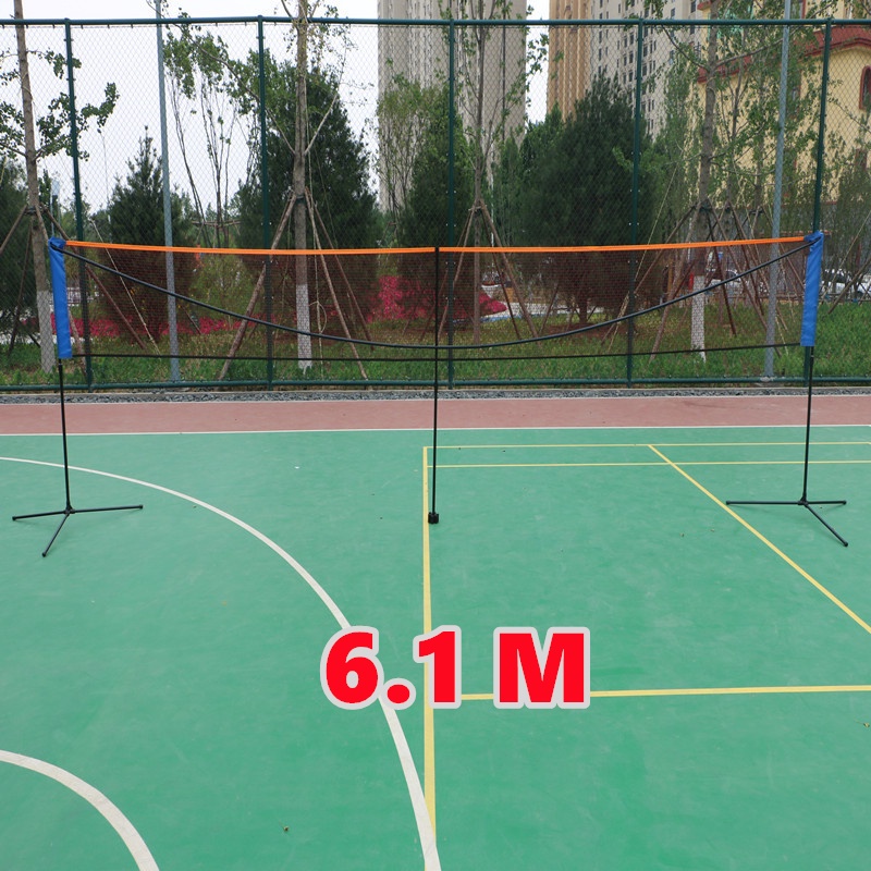 Portable Badminton Net Set Adjustable Jaring Badminton Volleyball Sepak ...