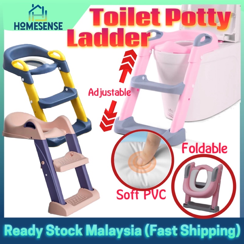 Toilet Potty Ladder Training Seat Adjustable Ladder Nursery for Kids ...