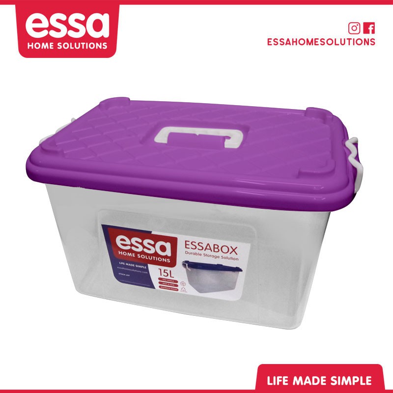Essa Home Solutions Storage Box 15 Liters (Plastic Organizer ...