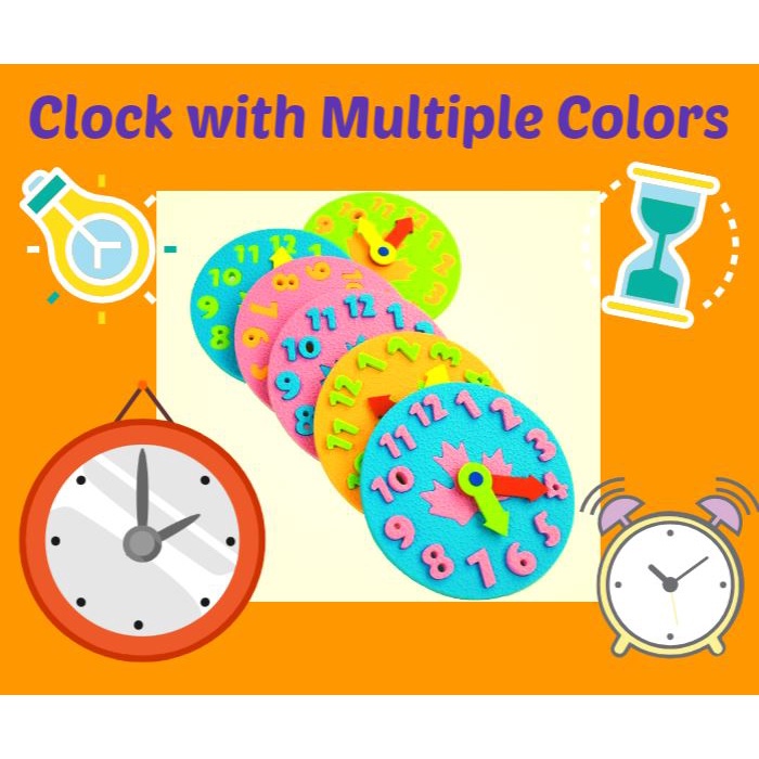 EVA Clock with Color/Numbers Recognition Jigsaw/Jam Pelbagai Warna ...