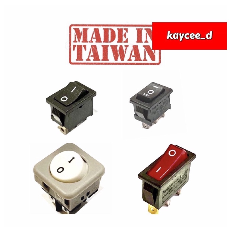 Original Taiwan Rocker Switch- On/Off Switch, Rocker Switch with Center ...