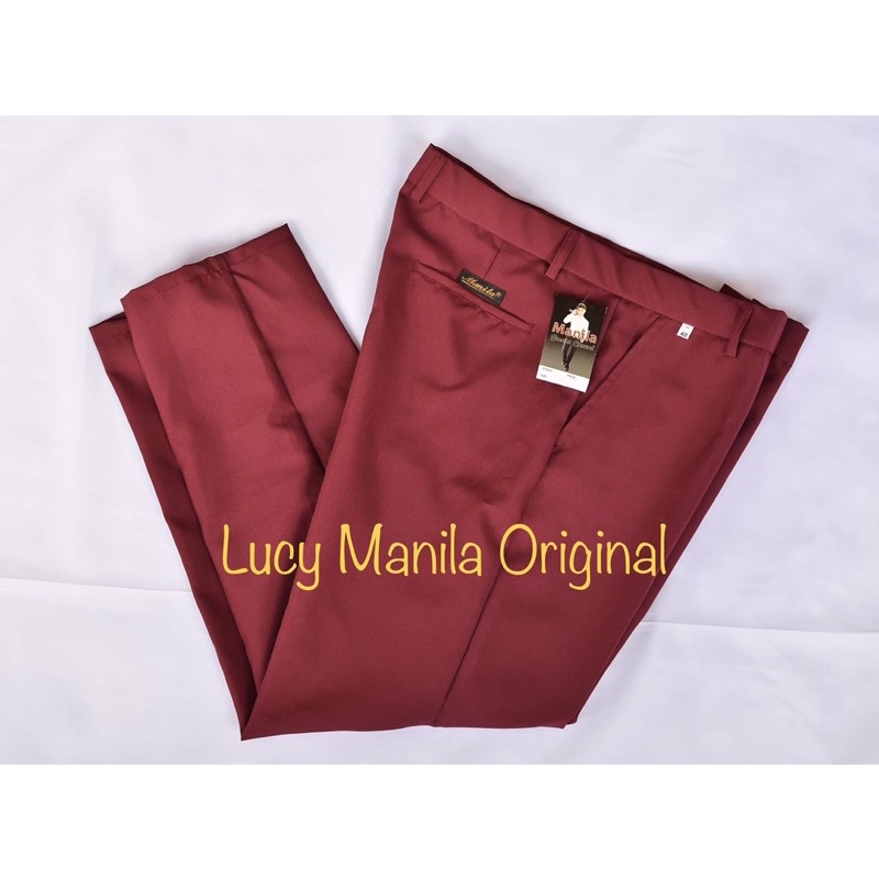 Slacks Maroon Semi Skinny Pants for Office & Casual Wear | Shopee ...