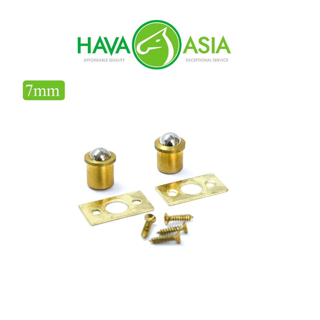 HavaAsia 1 Pair Heavy Duty Bullet Ball Solid Brass Door Latch Catches ...