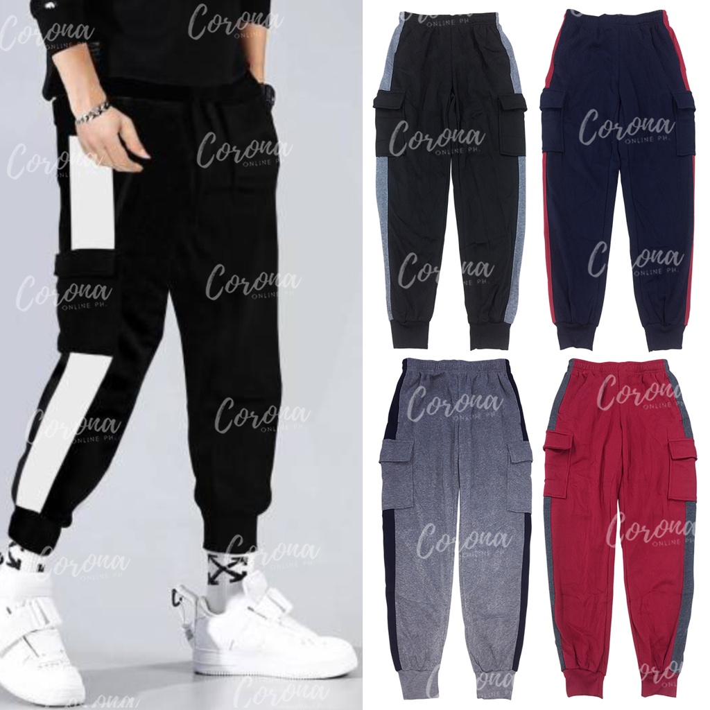 60973 Biztree Jogger Pants 4 Pockets Combi Colors Unisex | Shopee ...