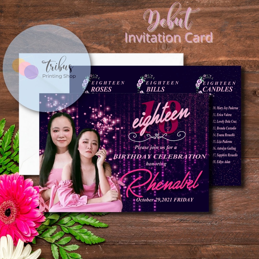 Customized Debut 2 Pages Invitation (Any Theme) | Shopee Philippines