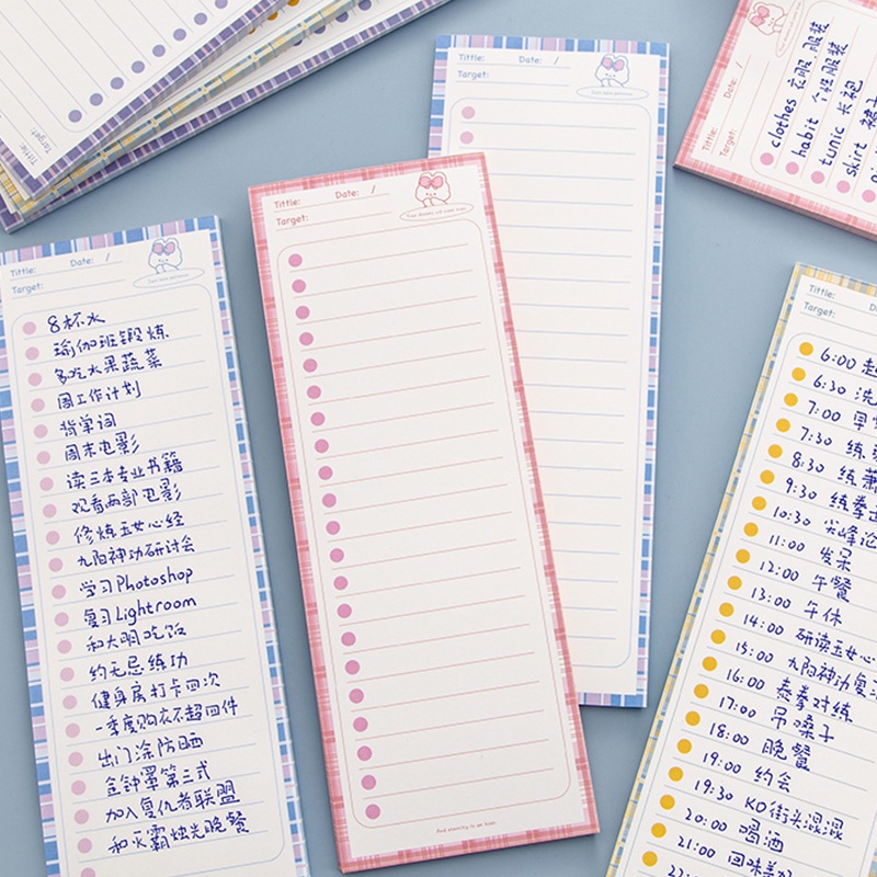 50 Sheets B5 Cartoon Non-Sticky Tearable Notepad Horizontal Line ...