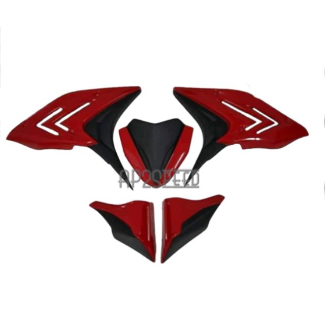 Side cladding set 5 Piece Mslaz- Red | Shopee Philippines
