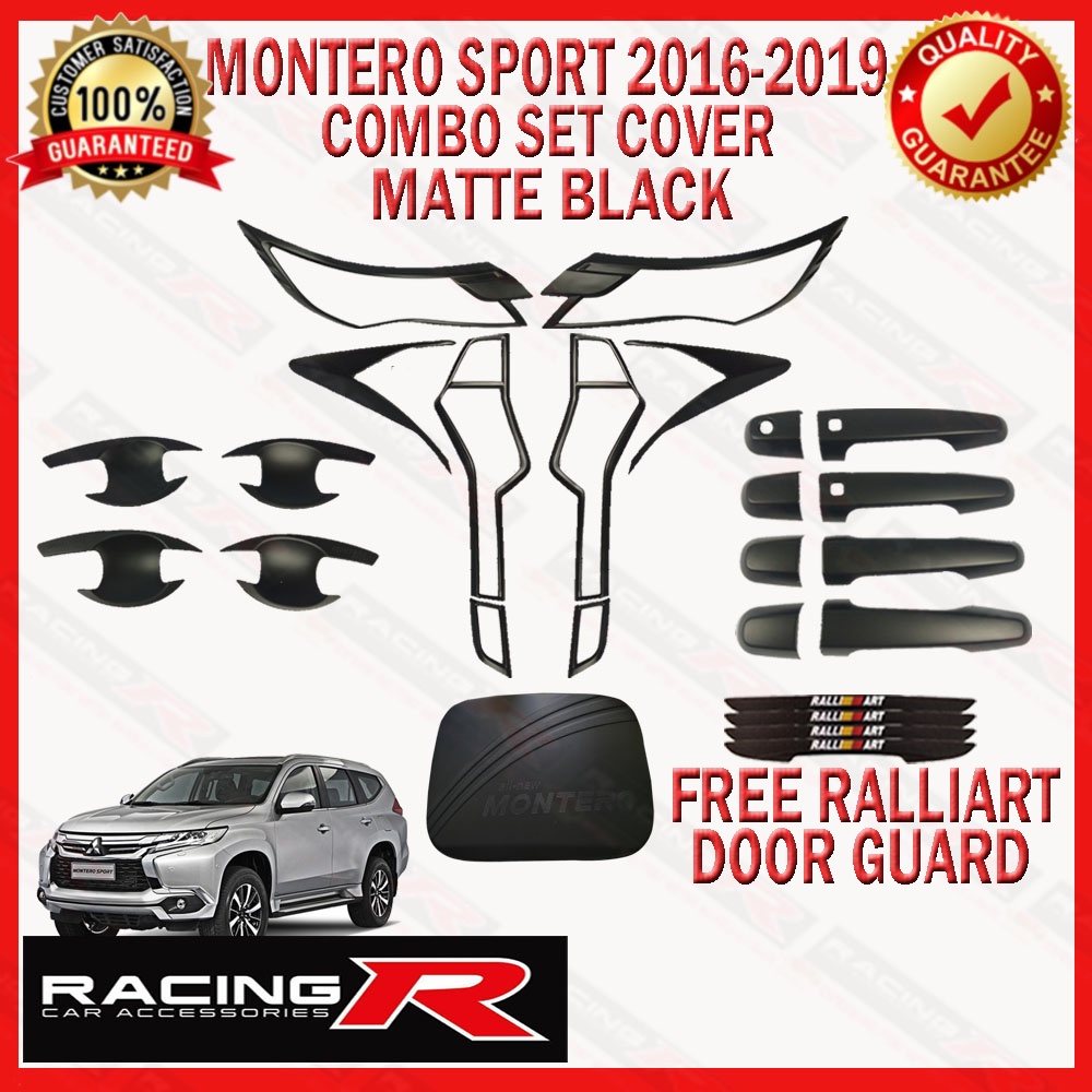 All New Montero Sport GLS/GT 2020 to 2025 Combo Set Cover Matte Black ...