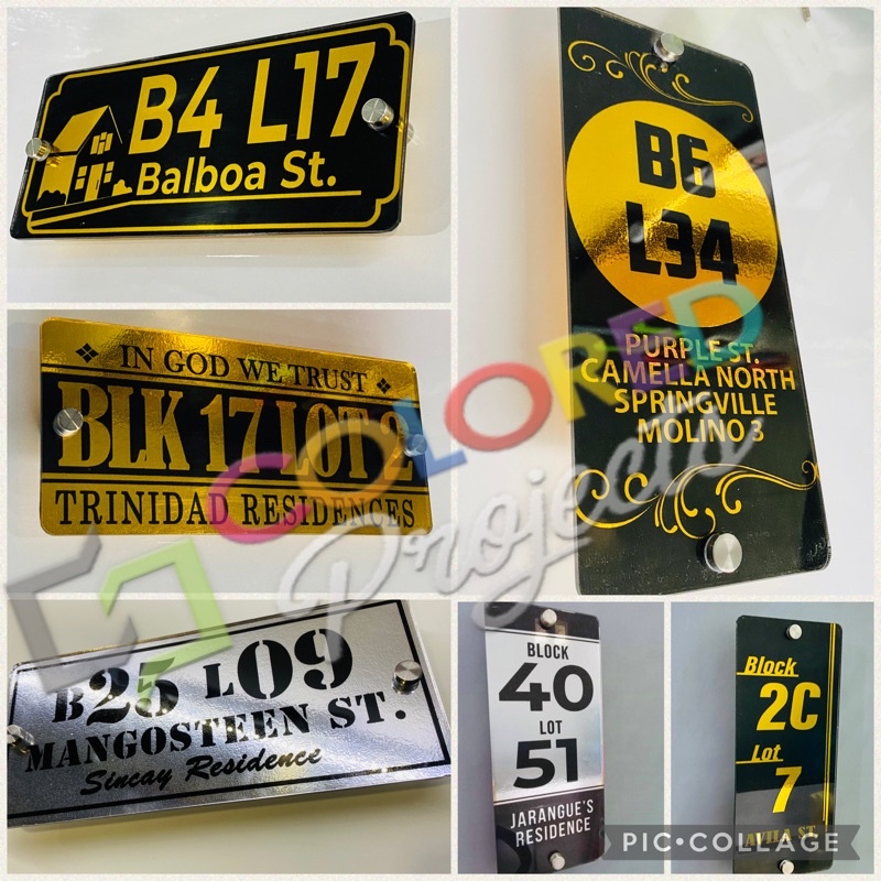 House Address Plate (Acrylic) | Shopee Philippines