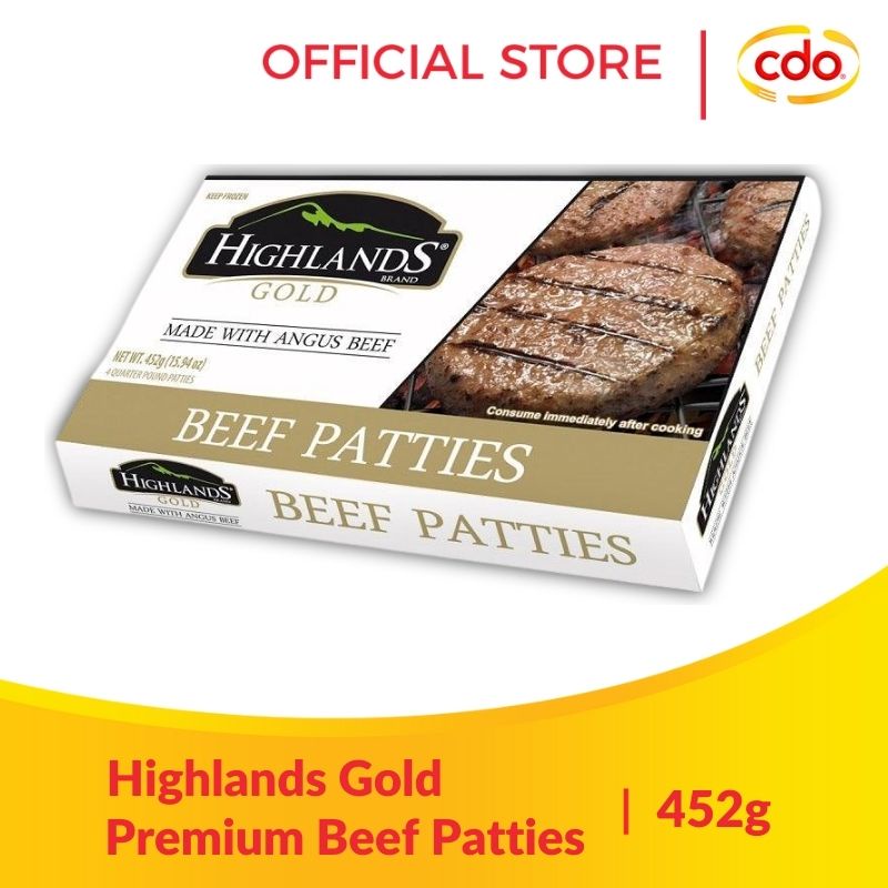 Cdo Highlands Gold Premium Beef Patties 452g | Shopee Philippines