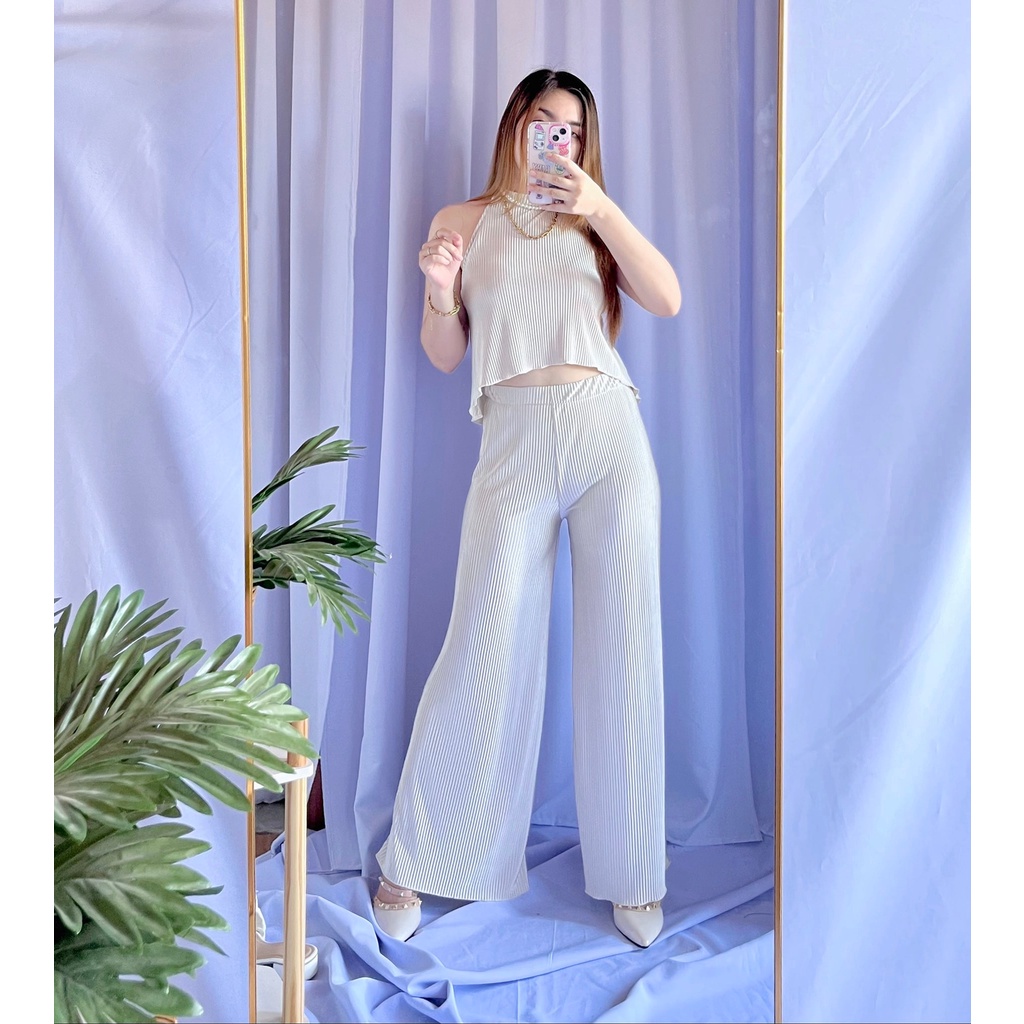 OLIVIA PLEATED COORDINATES | TERNO PANTS | SQUARE PANTS | FASHION TERNO ...