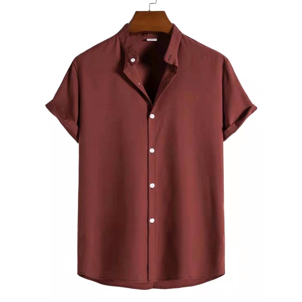 MANNERED by HUILISHI Chinese Collar Polo for Men Short Sleeves Regular ...
