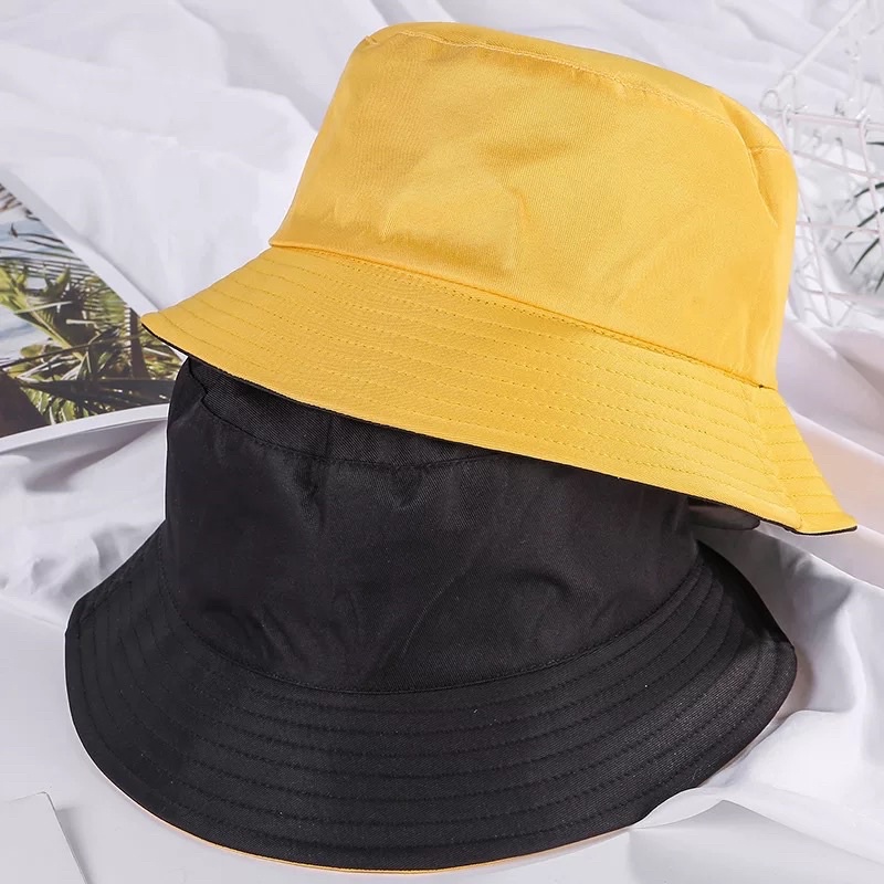 RAINBOWCO Plain Reversible Bucket Hat Unisex Fisherman Hat For Men And ...