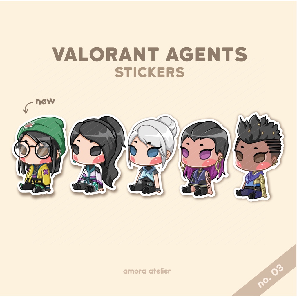 Sticker Pack | Valorant Agents Laptop Stickers No. 3 | Fan Art by Amora ...