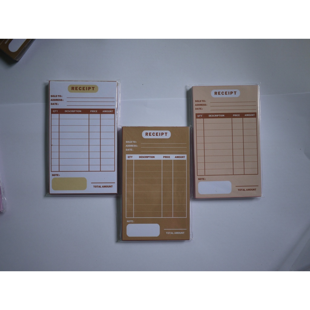 Minimalist Plain Shop Receipt ( Regular ) | Perfect for Small Business ...