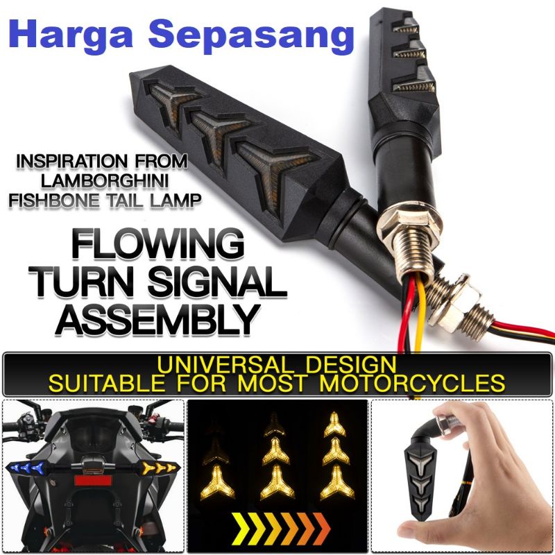 Universal 2 IN 1 ARROW LED SEN LIGHT for vixion Ninja R KLX CRF CBR ...