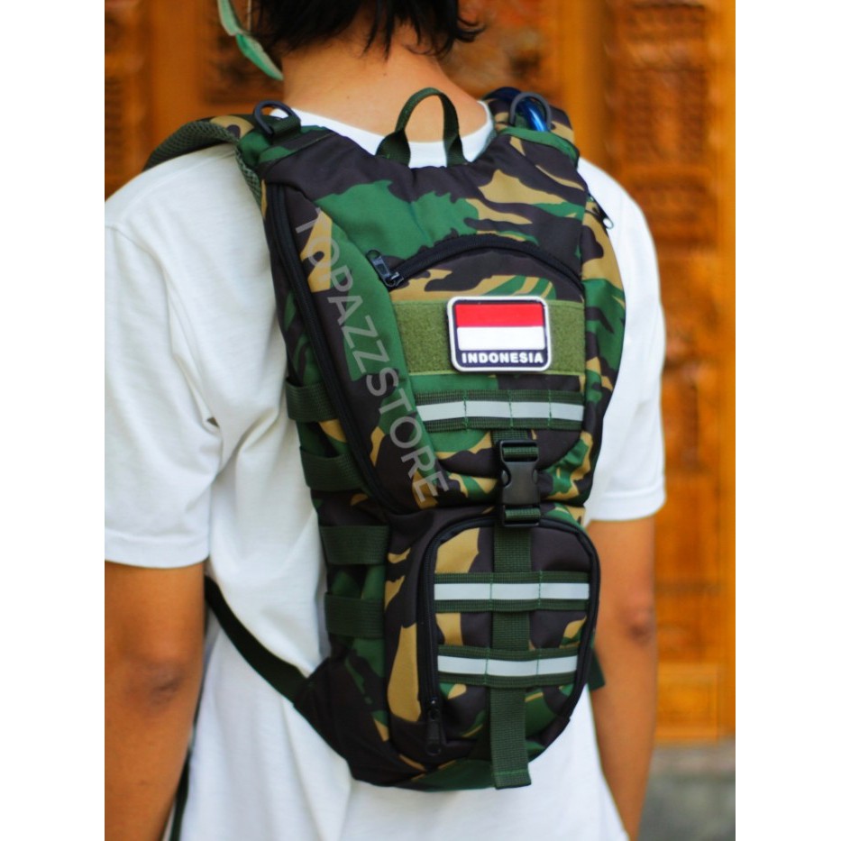 Ka Army Bike Bag Striped Army Backpack TNI Army Hydropack Waterpack ...