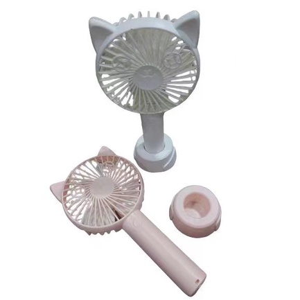 Mini Cute Cat Ear Portable Handheld Fan Rechargeable Cat Ear Fan With ...