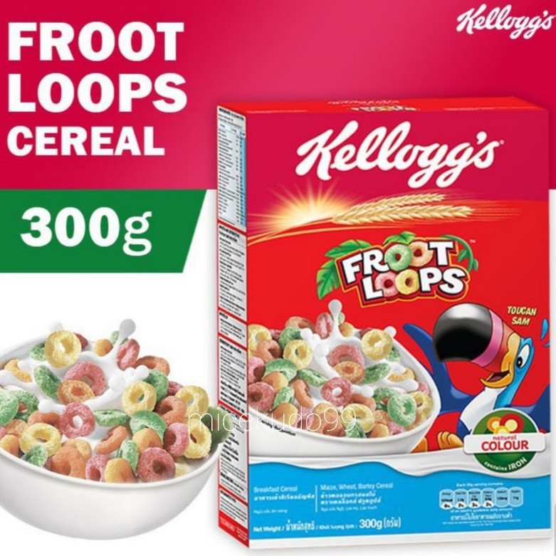 Kellogg Corn Flakes Froot Loops/Frosties Banana/Coco Pop/Coco Chek 285g ...