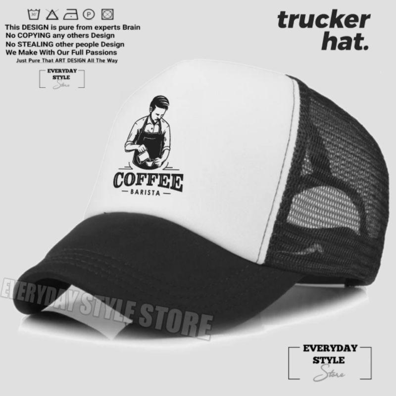 COFFE BARISTA Trucker Mesh Hat | Shopee Philippines