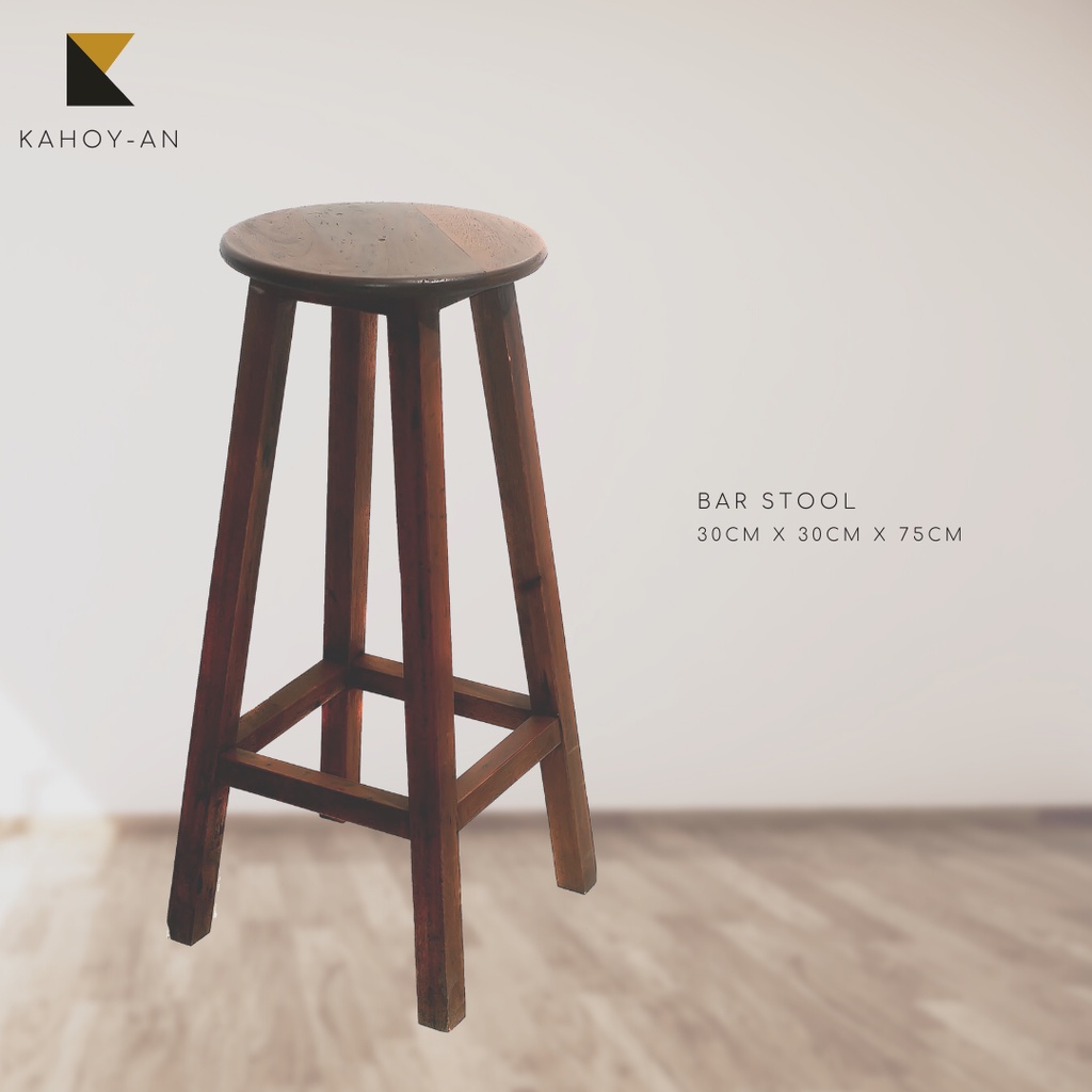 BAR STOOL, Kitchen Stool, 75cm Height, High Stool Large, Bar Stool ...