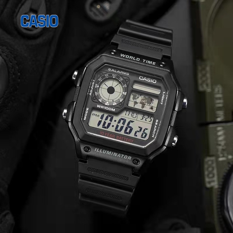 CASIO World Time Watch Women AE 1200WHD 1A CASIO Watch For Men ...
