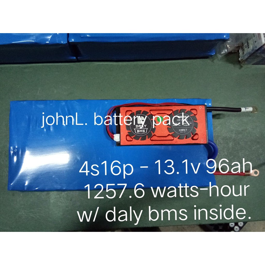 LifePO4 Battery pack 4s16p - 12v 96ah | Shopee Philippines