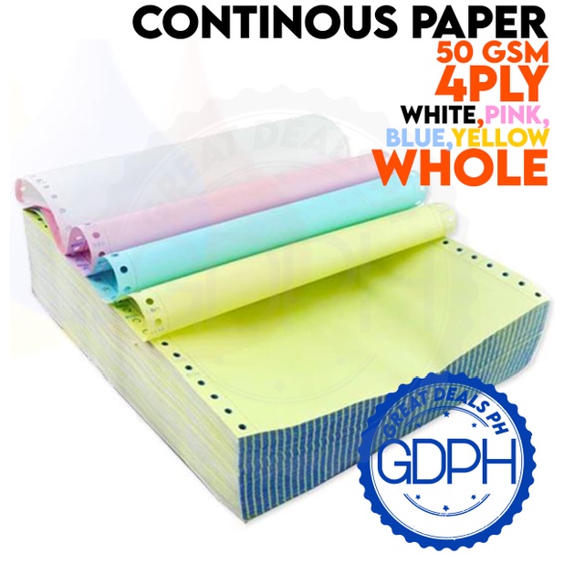 2ply, 3ply, 4ply Carbonless Continuous Form 9.5X11inches | 9.5 x 5.5 ...