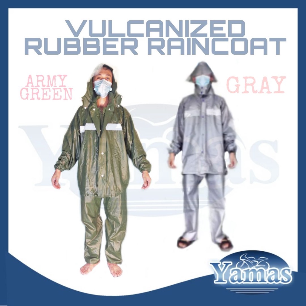 Motorcycle Heavy Duty Vulcanized Rubber Raincoat | Shopee Philippines